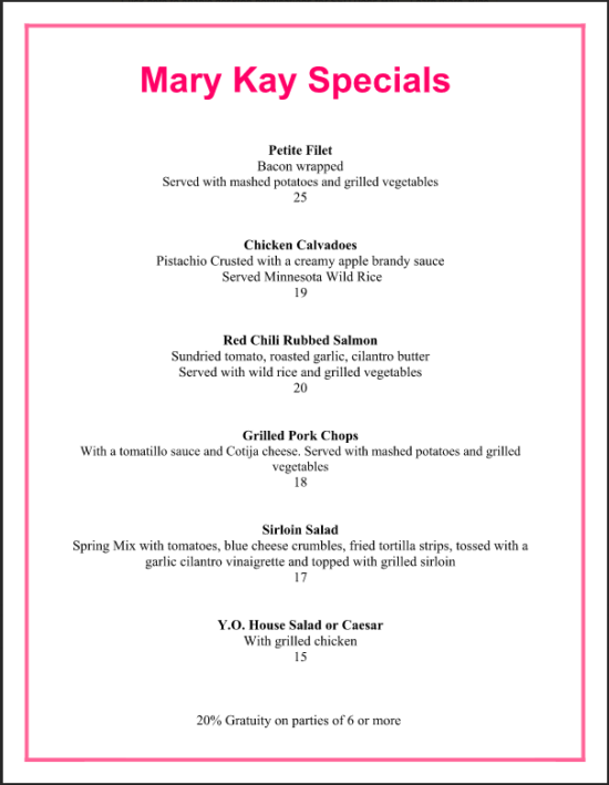 Dallas Steakhouse Welcomes Mary Kay